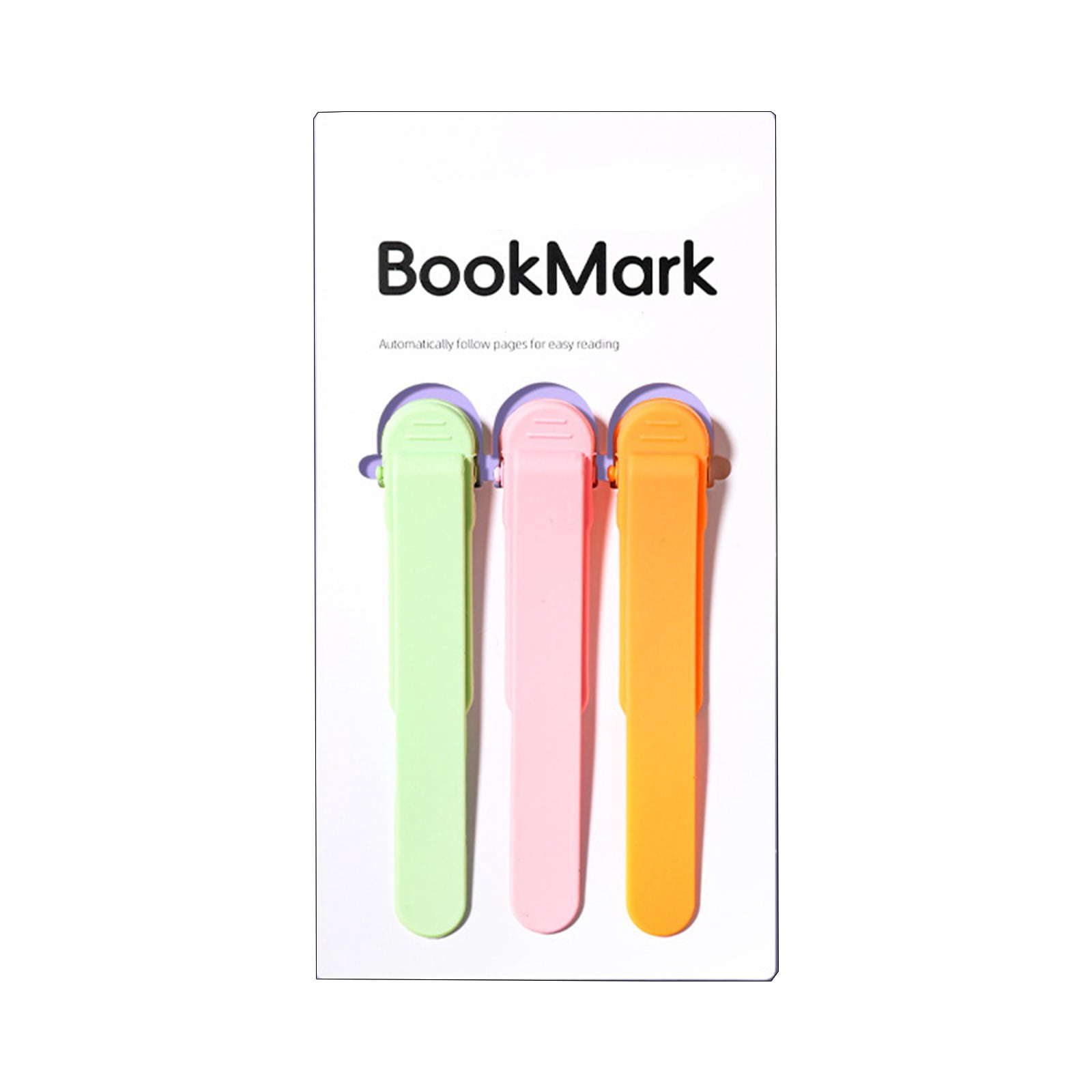 3Pcs Automatic Silicone Bookmark, Unique Bookmark Page Keeper for ...