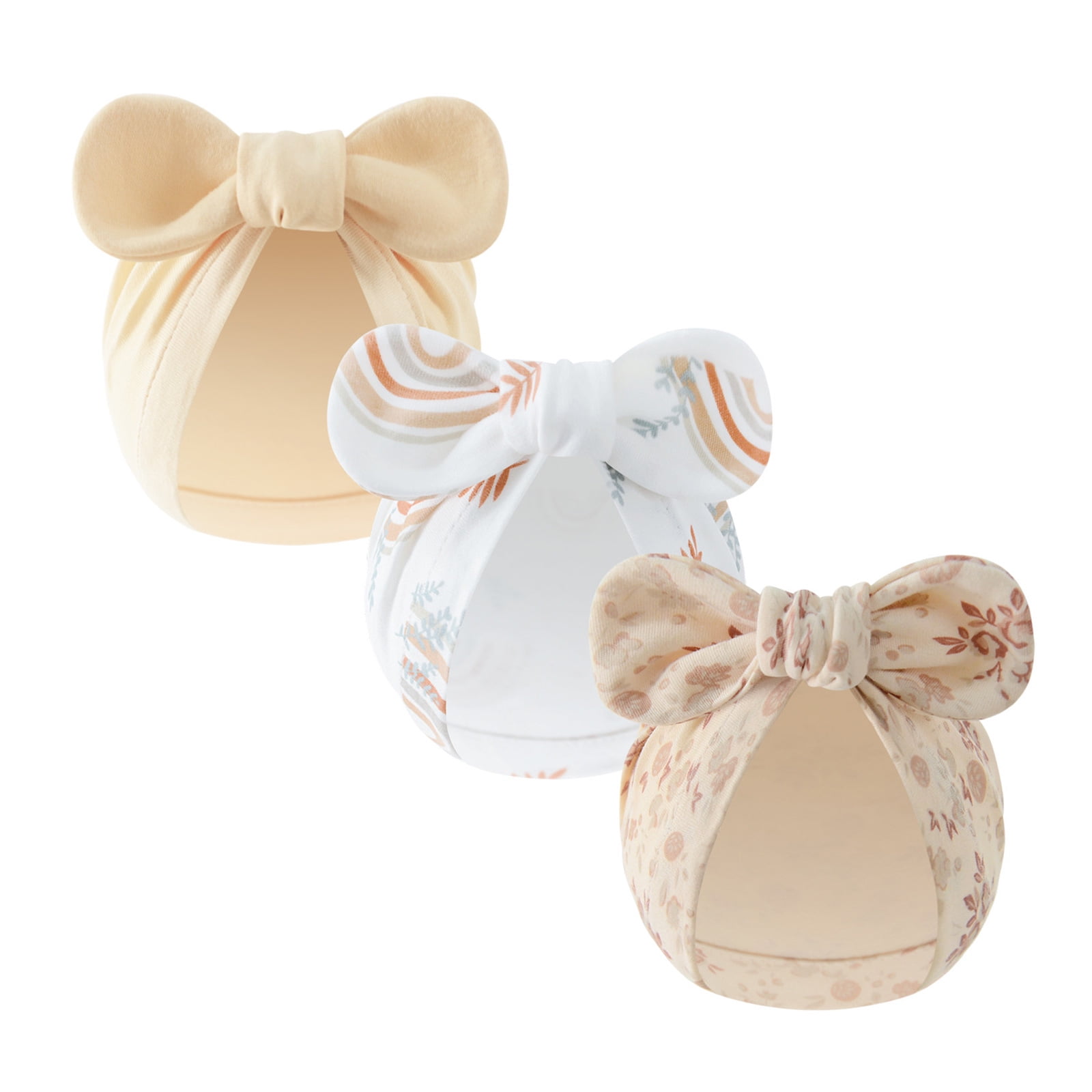 3Pcs Baby Hat for Infants Hospital Caps Newborns Bowknot Hat Boys Girls ...