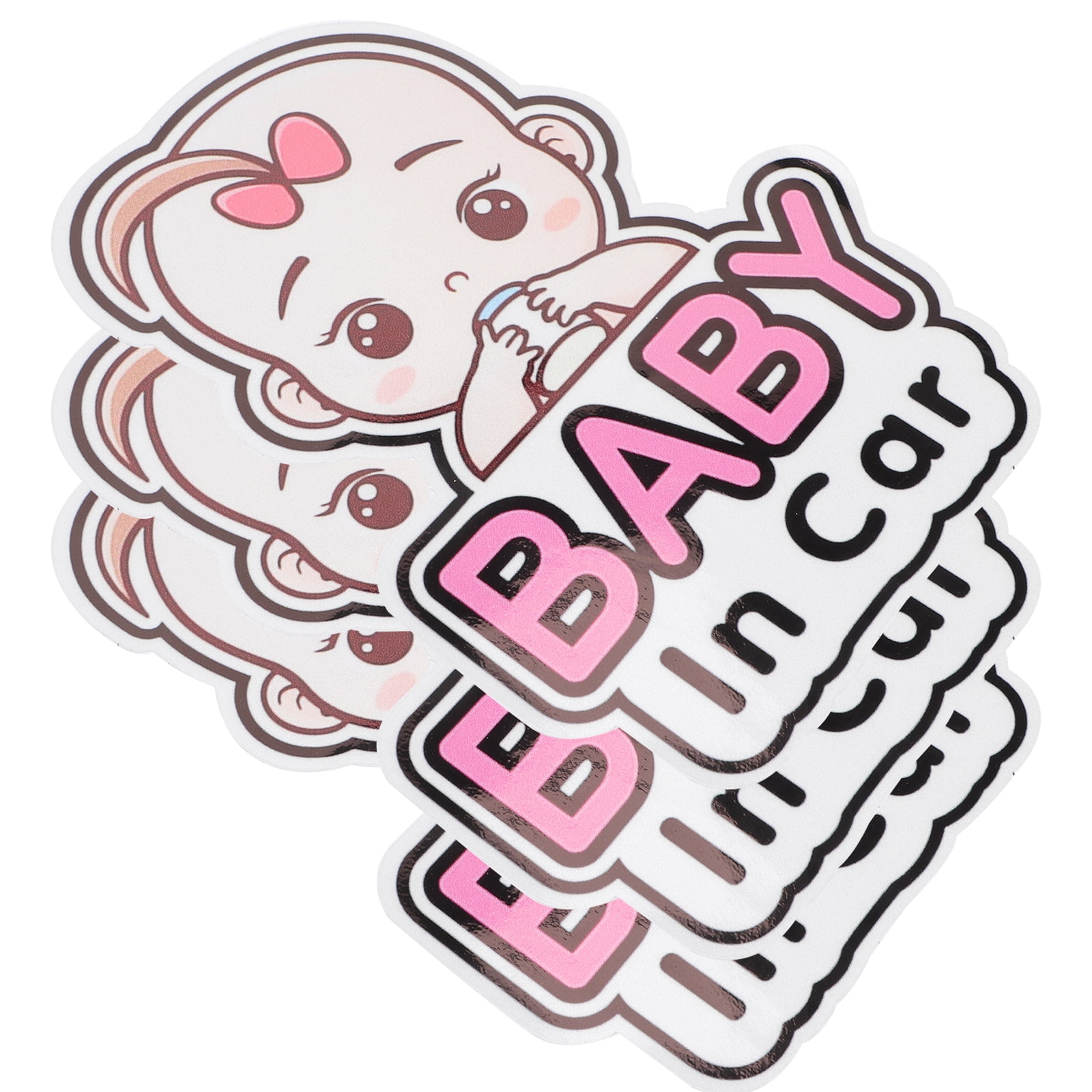 3Pcs Baby in Car Stickers Sign Decal Removable Safety Sticker Baby on ...