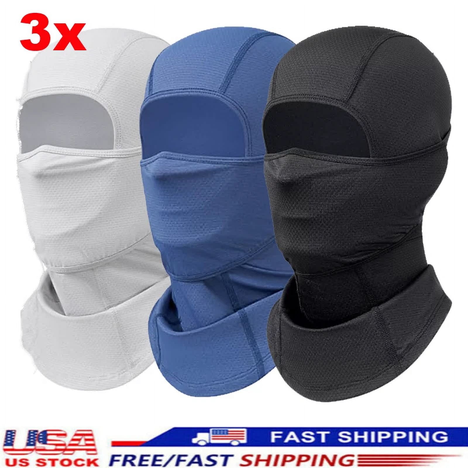 3Pcs Balaclava Face Mask Uv Protection Ski Sun Hood Tactical Masks For ...