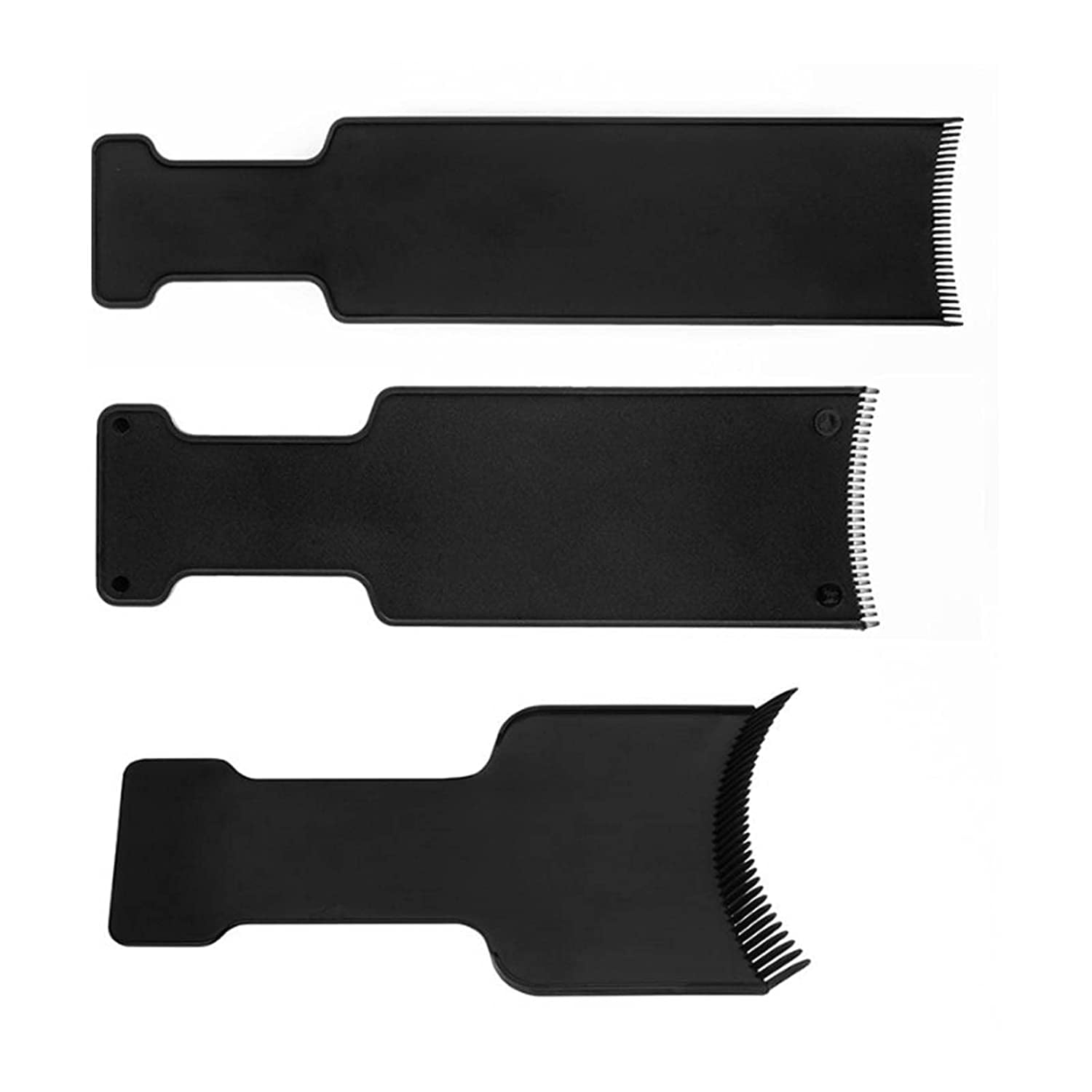 3Pcs Balayage Highlighting Board Set With Teeth Design, Hair Dye Paddle ...