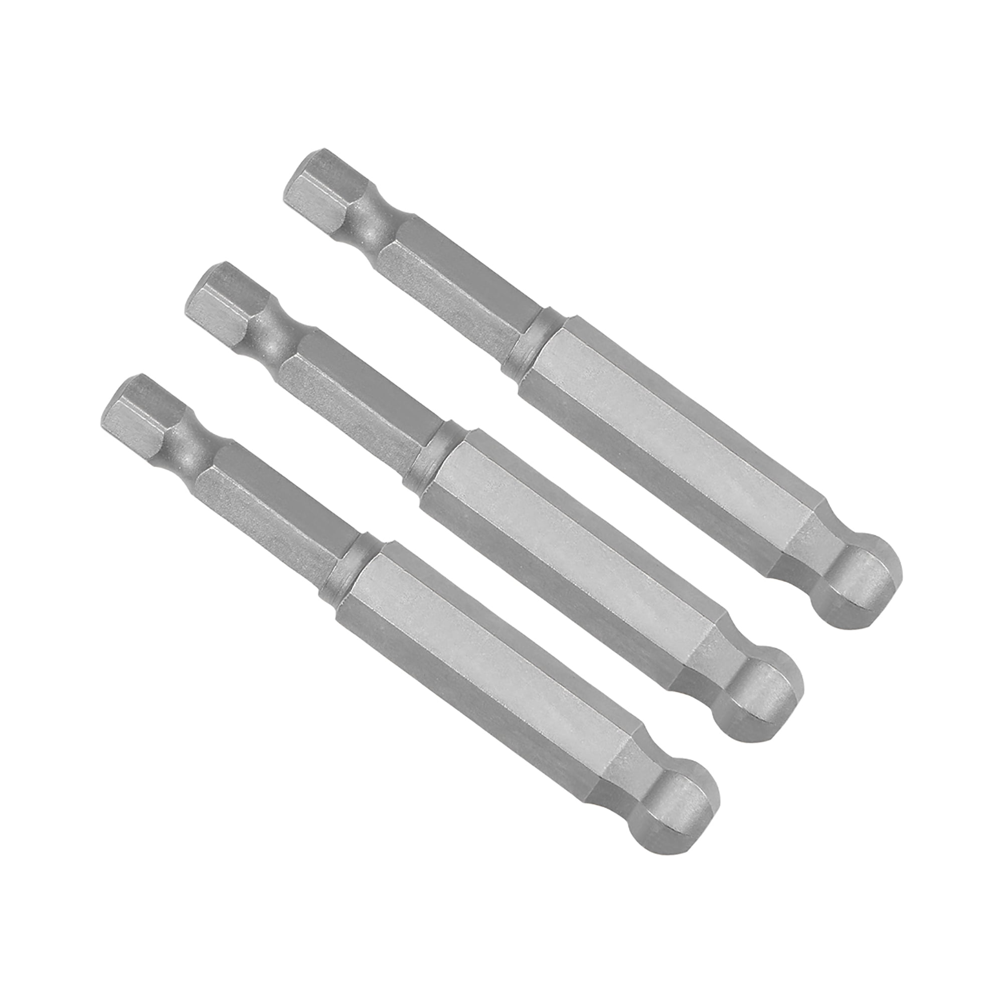 3Pcs Ball End Hex Bits 1/4 Inch Hex Shank 2.6 Inch Length Magnetic H8 ...