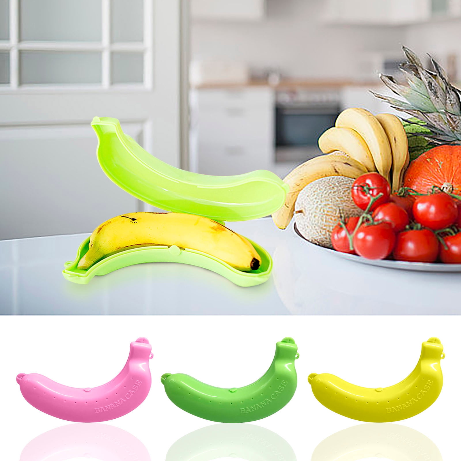 3Pcs Banana Storage Box under $5! Yrmaups Travel Outdoor Portable ...