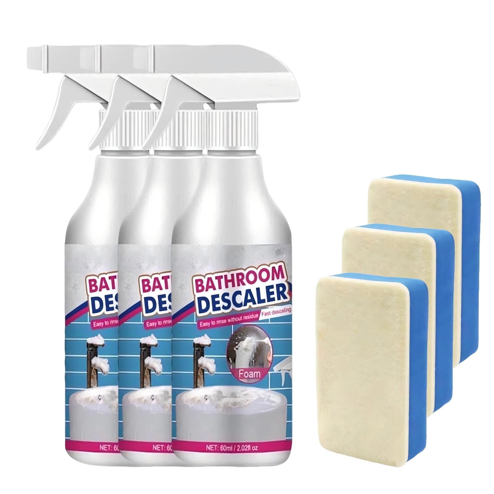 3Pcs Bath Foaming Action Bathroom Cleaner Spray - Powerful Descaler for ...