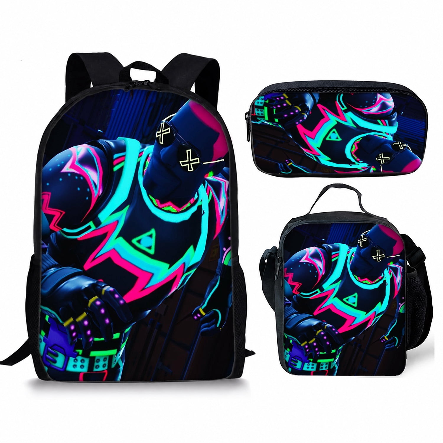 3Pcs Battle Royale Gaming Schoolbag Set, Large Backpack with Lunch Bag ...