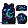 3Pcs Battle Royale Gaming Schoolbag Set, Large Backpack with Lunch Bag ...