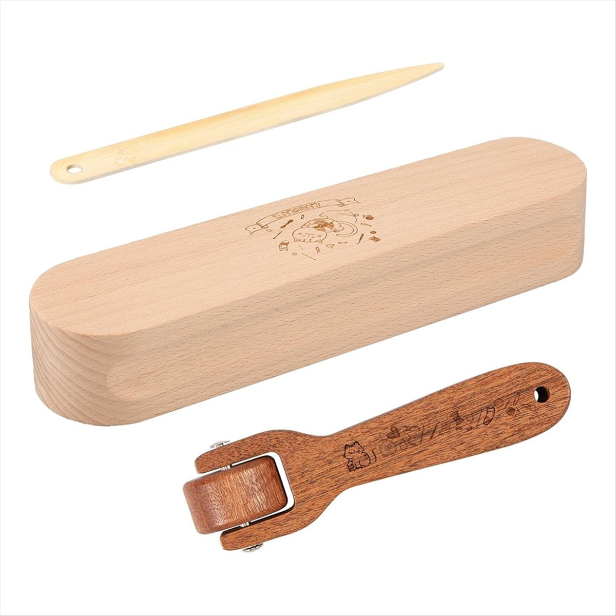3Pcs Beechwood Tailors Clappers,Seam Roller Beech Board Set, Wooden ...