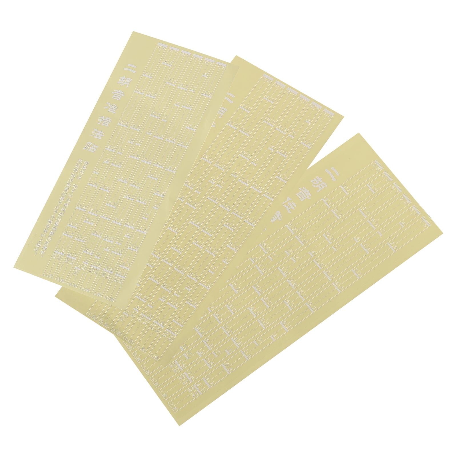 3Pcs Beginner Erhu Stickers Erhu Scale Phoneme Stickers (White ...