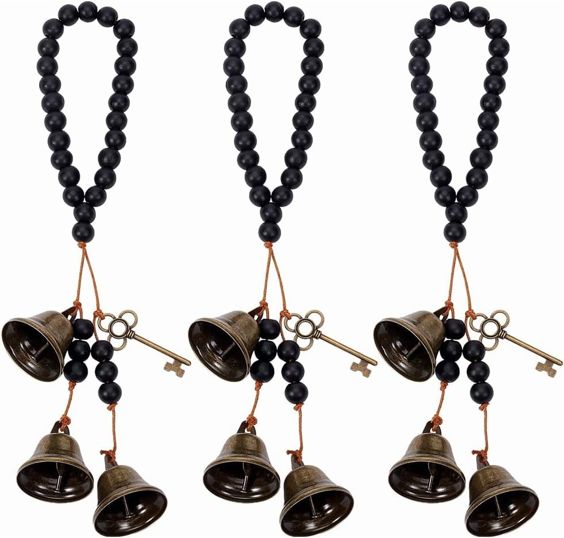 3Pcs Bells Protection for Door Knob Black Bells Bells Door Knob Hanger ...