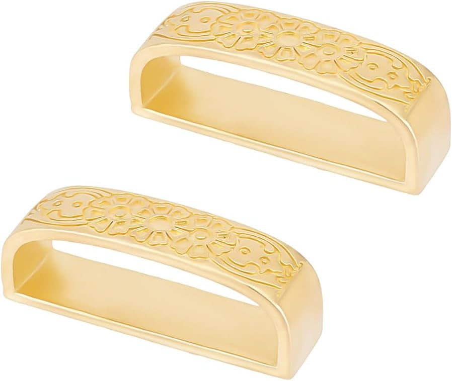 3Pcs Belt Loop Keeper Brass Belt Loop Golden Men's Belt Buckle 45x12 ...