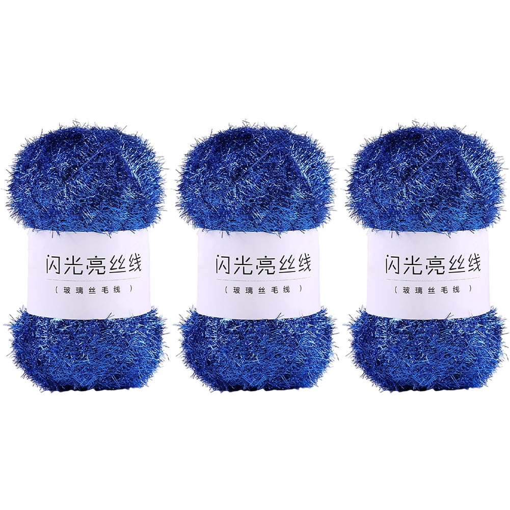 3Pcs Bilateral Glittering Yarn Handmade DIY Bag Cloth Dish Towel Yarn ...