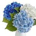 3Pcs Mixed Hydrangea Artificial Flowers, Wet Look Real Touch,22'' Faux ...