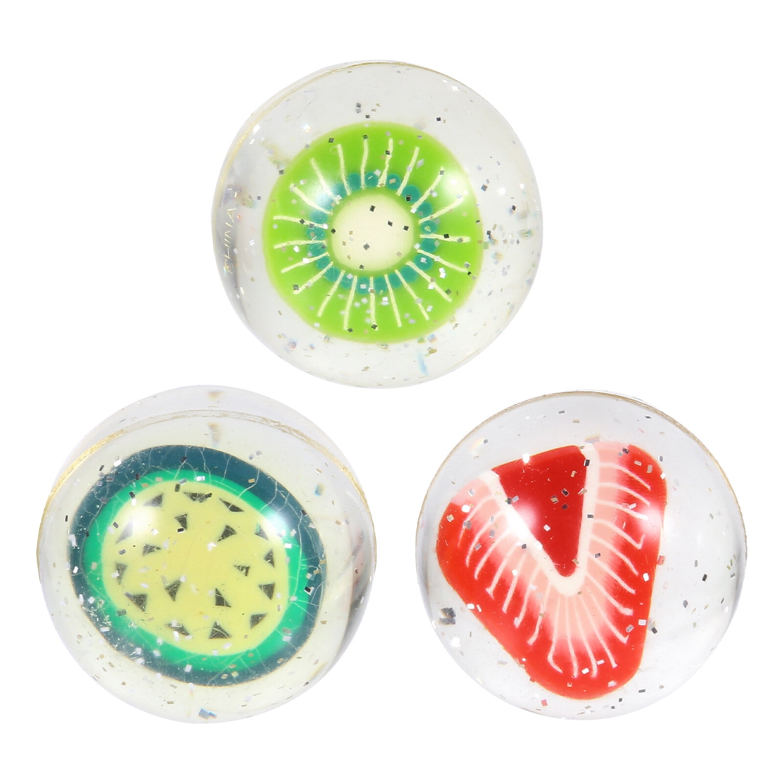 3Pcs Bounce Balls Fruity Pattern Bouncy Balls Jumping Balls (Random ...