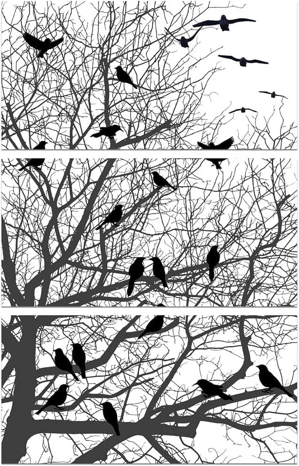 3Pcs Branches and Birds Theme Decor Transfers 6x12inch Furniture ...