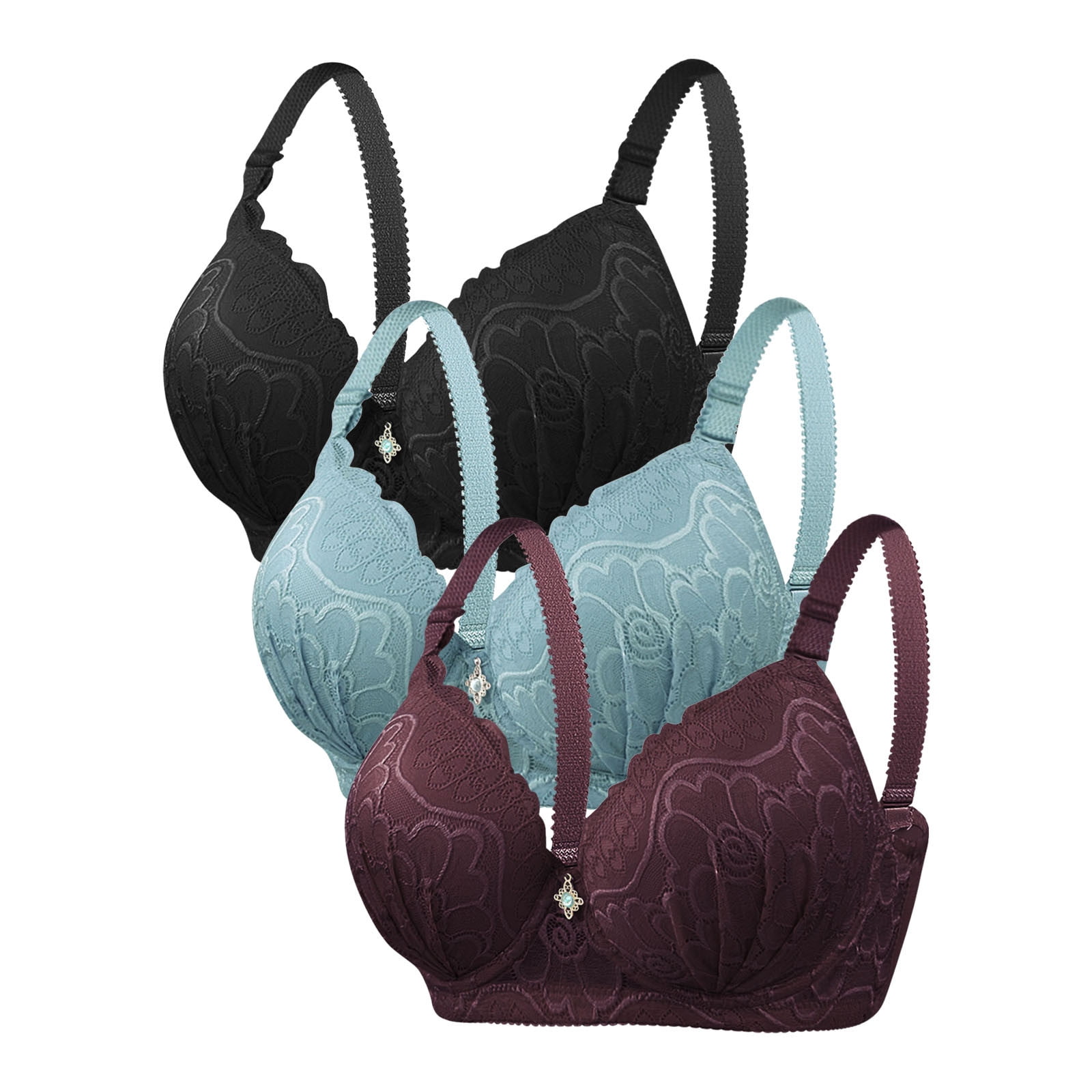 3Pcs Bras for Women No Underwire Professional Work Blouses for Women ...