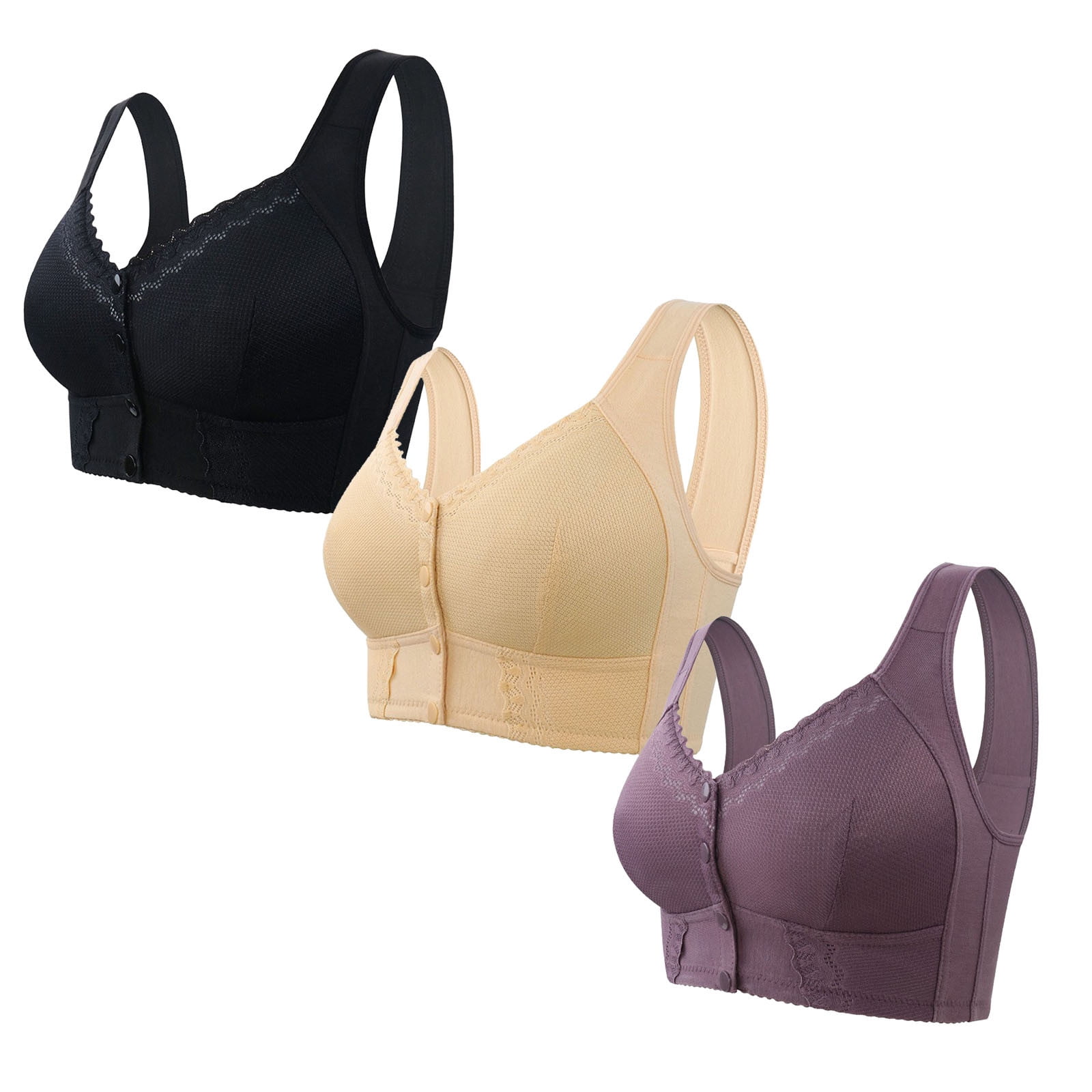3Pcs Bras for Women No Underwire Summer Tops for Women 2025 Trendy ...
