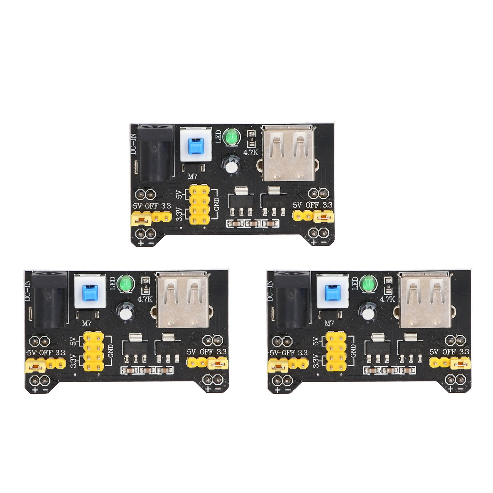 3pcs Breadboard Power Supply Module Voltage Regulator Dc 3 3v 5v Dual