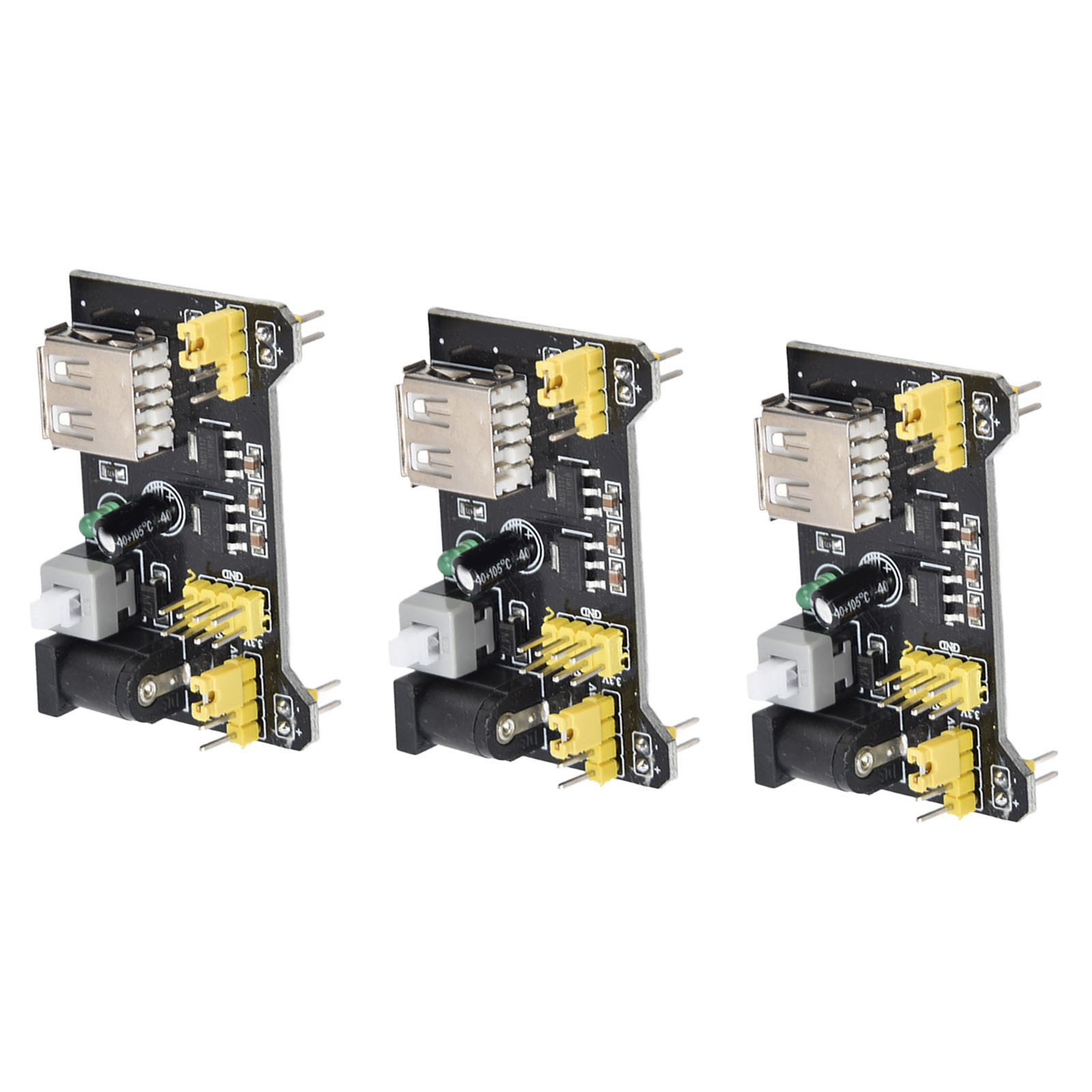 3Pcs Breadboard Power Supply Module for Prototype Board DC 6.5?12V USB ...