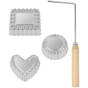 1 Set Cast Rosette Iron Mold Set Bunuelos Mold With Handle Timbale ...