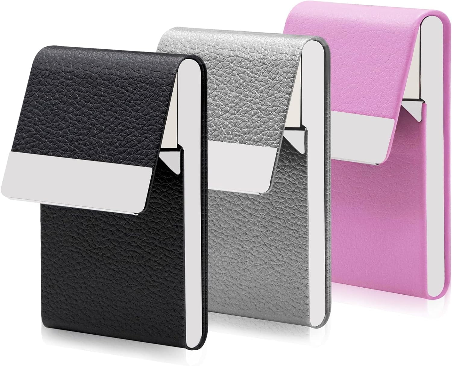 3Pcs Business Card Holder, Business Card Case with Bling Rhinestones ...