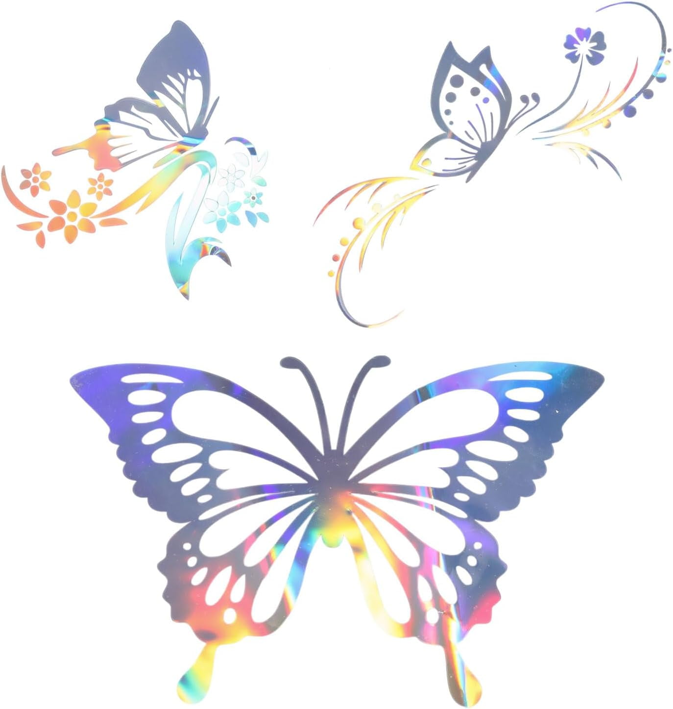 3Pcs Butterfly Car Stickers Decals Colorful Butterfly Self Adhesive Car ...
