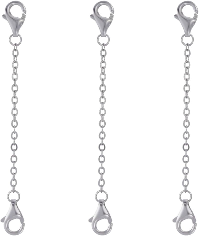 3Pcs Cable Chain Extenders 925 Sterling Silver Chain Extension for ...