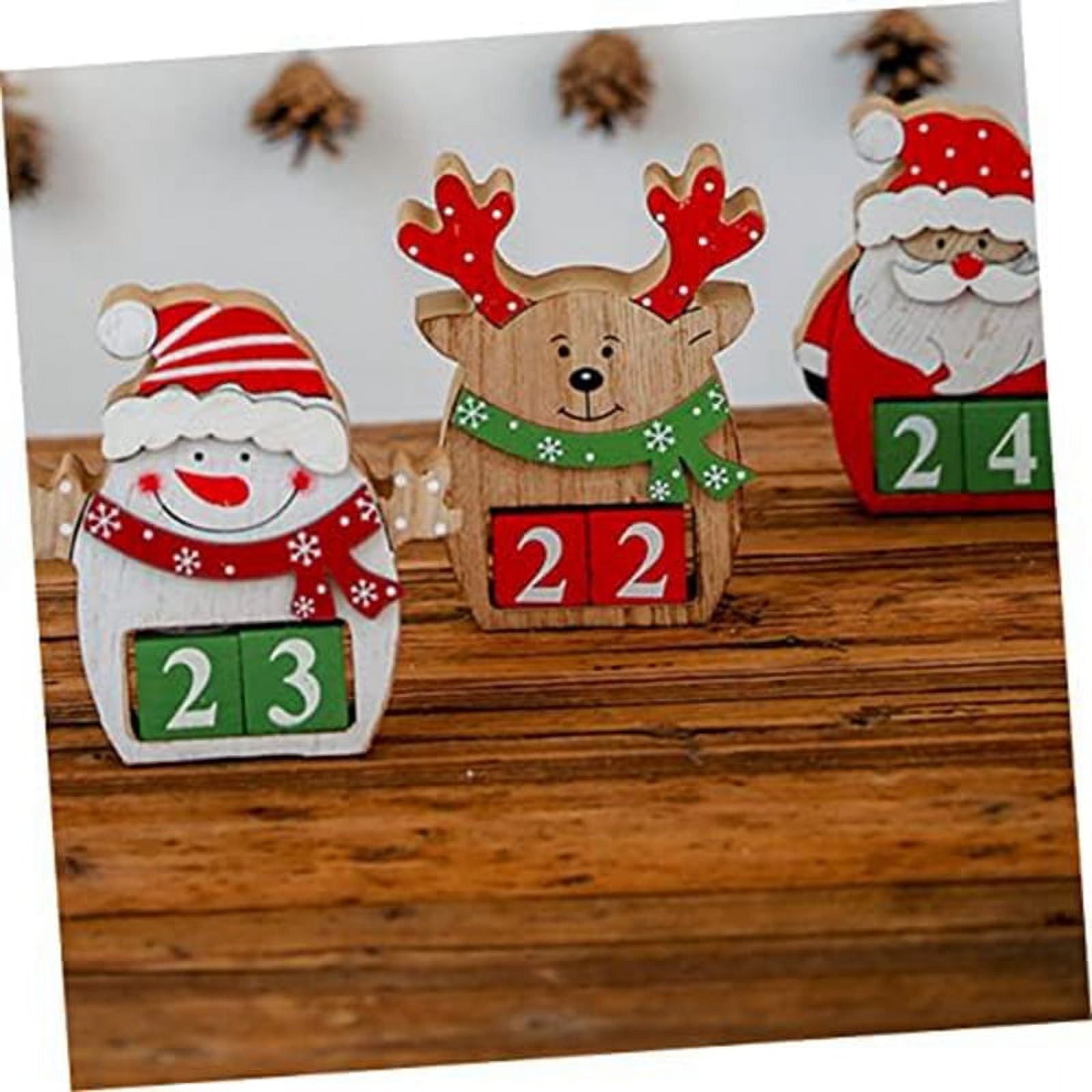 3Pcs Calendar Cube Christmas Countdown Block Desktop Decor - Walmart.com