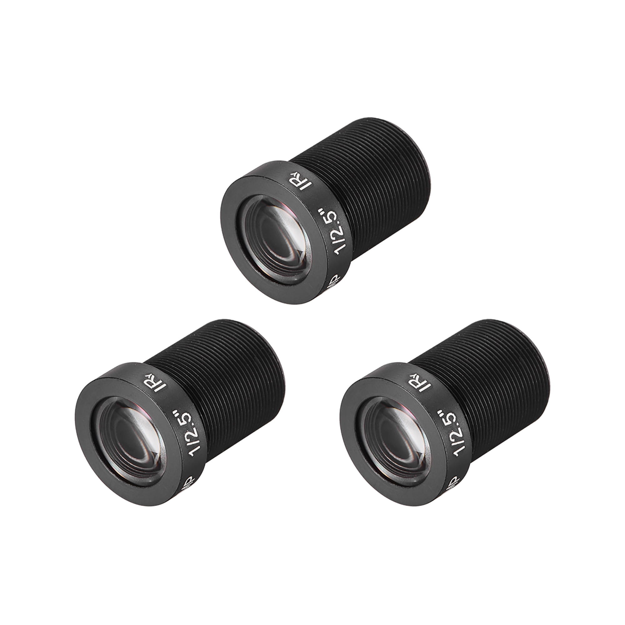 3Pcs Camera Lens 12mm Focal Length 5MP F2.0 1/3 Inch Wide Angle for CCD ...