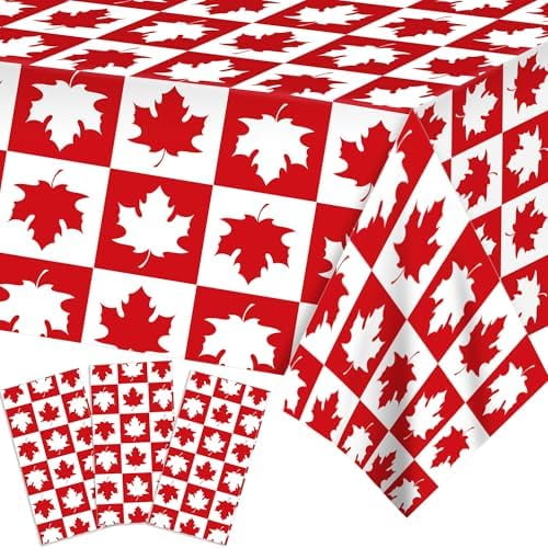 3Pcs Canadian Tablecloths Canadian Flag Printed Tablecloth Happy Canada ...