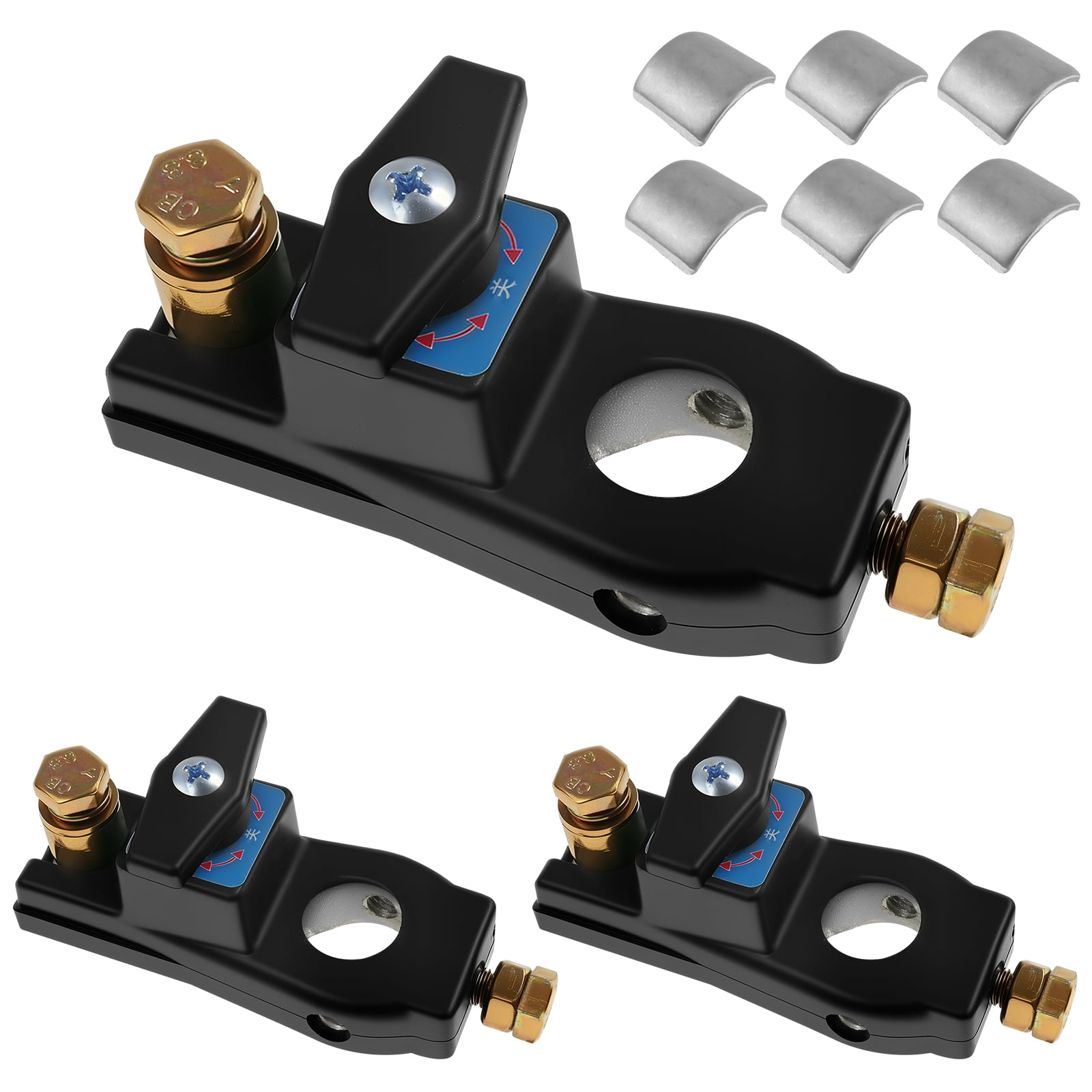 3Pcs Car Battery Disconnect Switch 12V 24V Universal Heavy Duty Battery ...