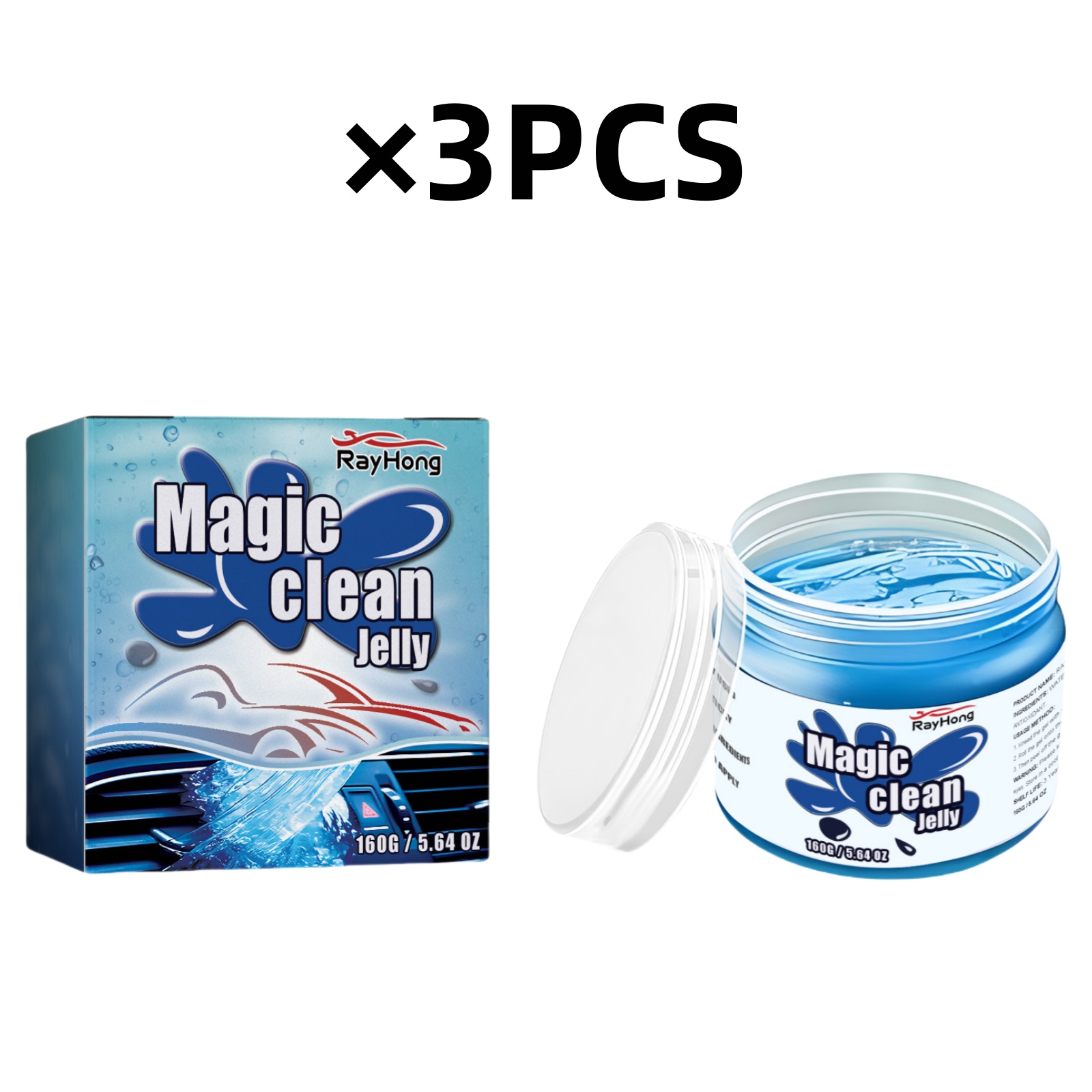 3Pcs Car Detailing Kit Gel for Car Interior Dashboard Cleaner Products ...