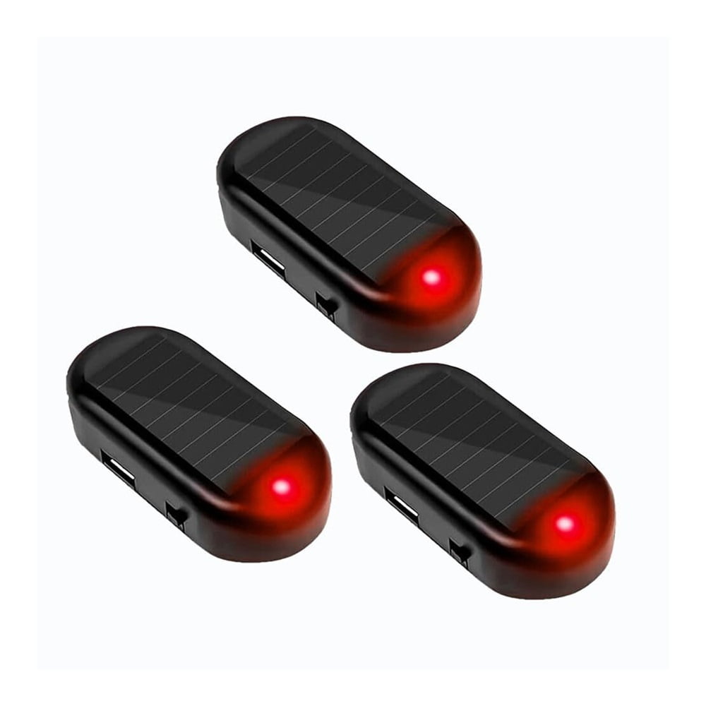 3Pcs Car Solar Power Simulated Dummy Alarm, Anti-Theft Fake Car Alarm ...