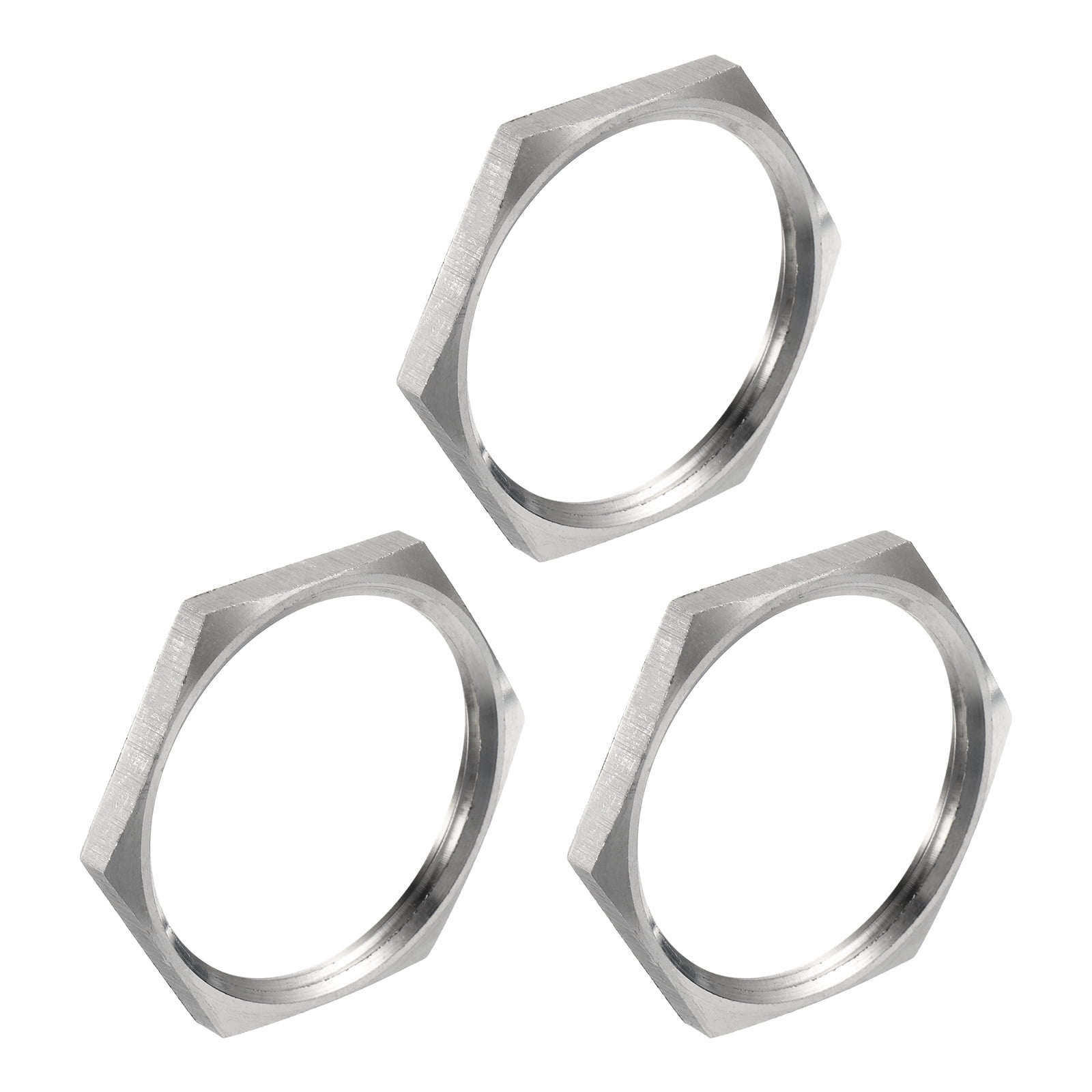 3Pcs Cast Pipe Fitting Hex Locknut, 304 Stainless Steel Hex Lock Nut ...