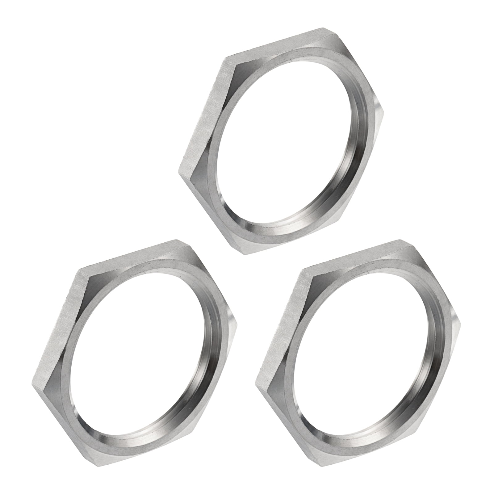 3Pcs Cast Pipe Fitting Hex Locknut, 304 Stainless Steel Hex Lock Nut ...