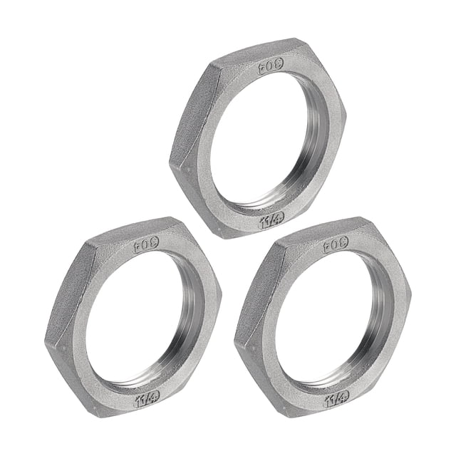 3Pcs Cast Pipe Fitting Hex Locknut, 304 Stainless Steel Hex Lock Nut PT ...