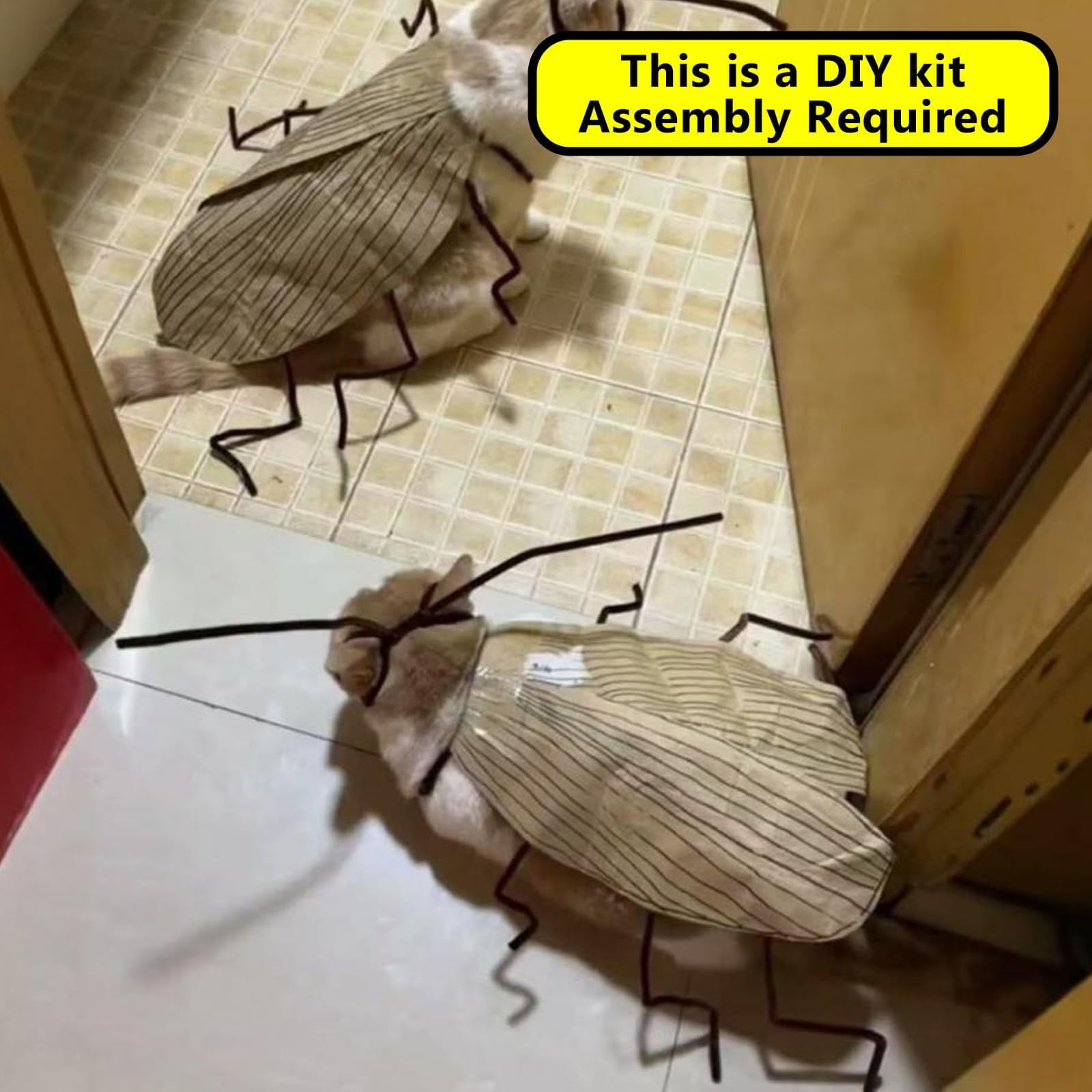 3Pcs Cat Cockroach Clothing DIY Kit, Funny Cat Costume Accessories ...