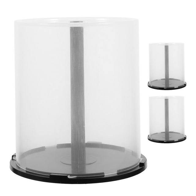 Pawsdot Organized Media Storage Box Black PP Plastic 3Pcs 5.9X5.6X5.6In ...