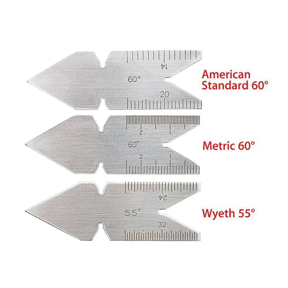 3Pcs Center Gauge Kit Stainless Steel Measuring Thread 55&60 Degrees ...