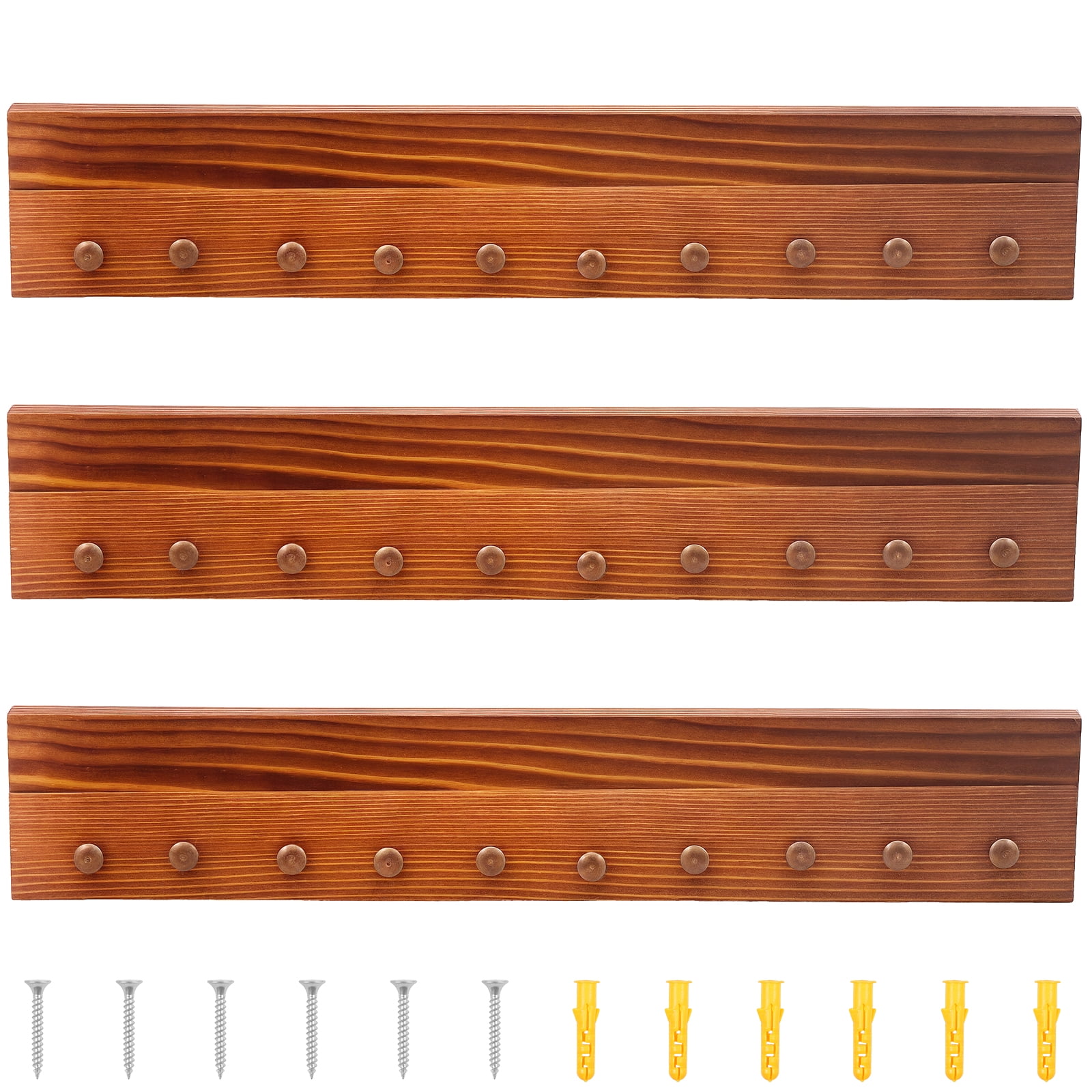 3Pcs Challenge Coin Holder with Brass Tone Metal Nail Hooks Wall ...