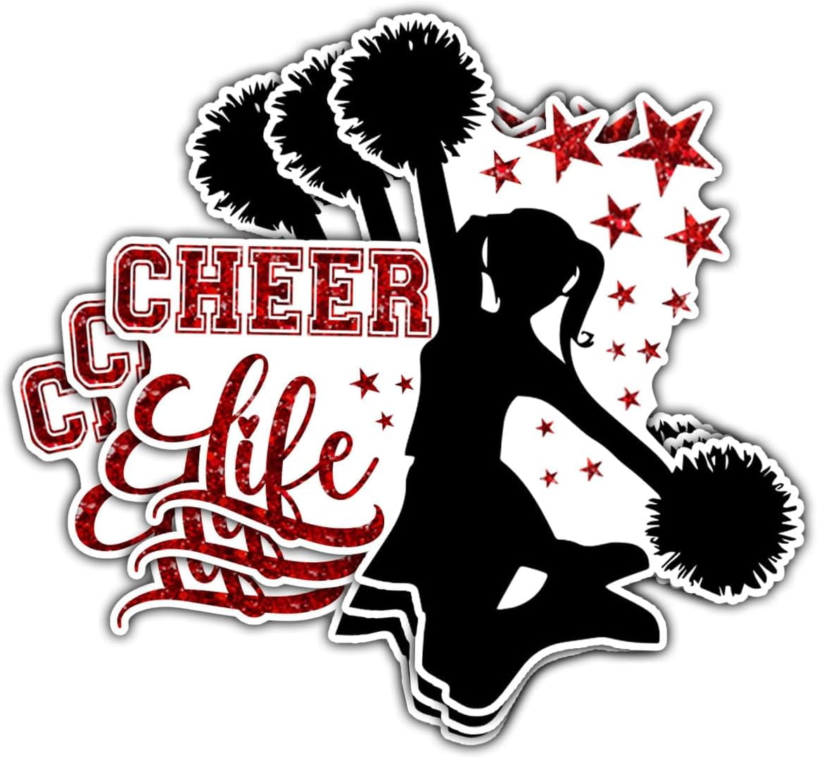 (3Pcs) Cheer Life Cheerleader Decal Vinyl Sticker, Cheerleading ...