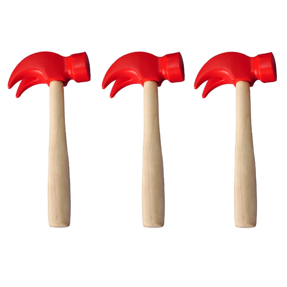3Pcs Children Wood Hammer Tool Toy Simulation Maintenance Hammer Tools ...