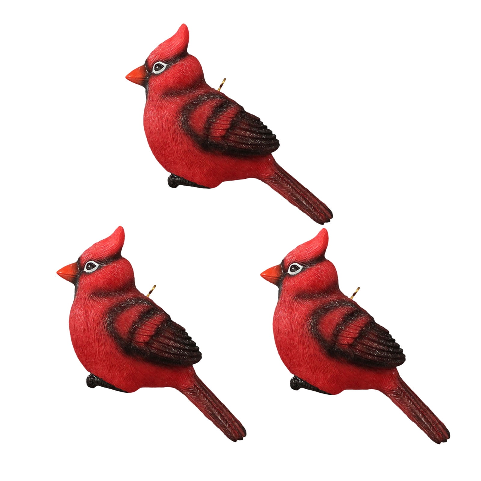 3Pcs Christmas Cardinal Statue,Hanging Red Cardinal Figurine for ...