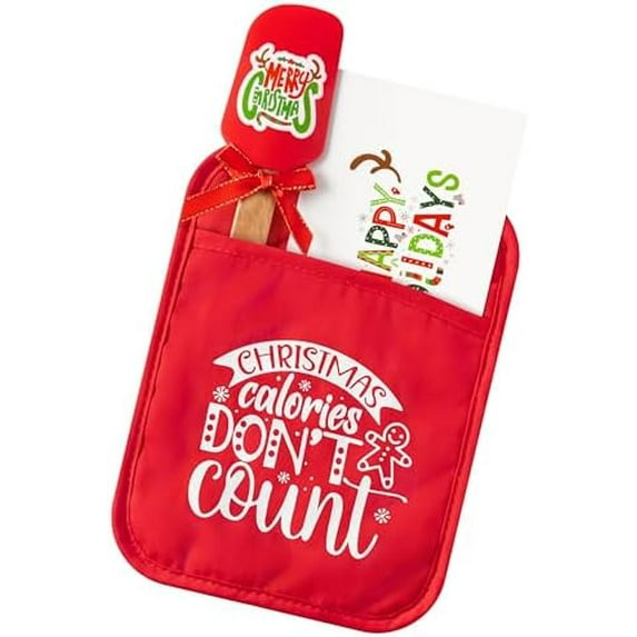 3Pcs Christmas Pot Holder Baking Gift Kit with Silicone Spatula ...
