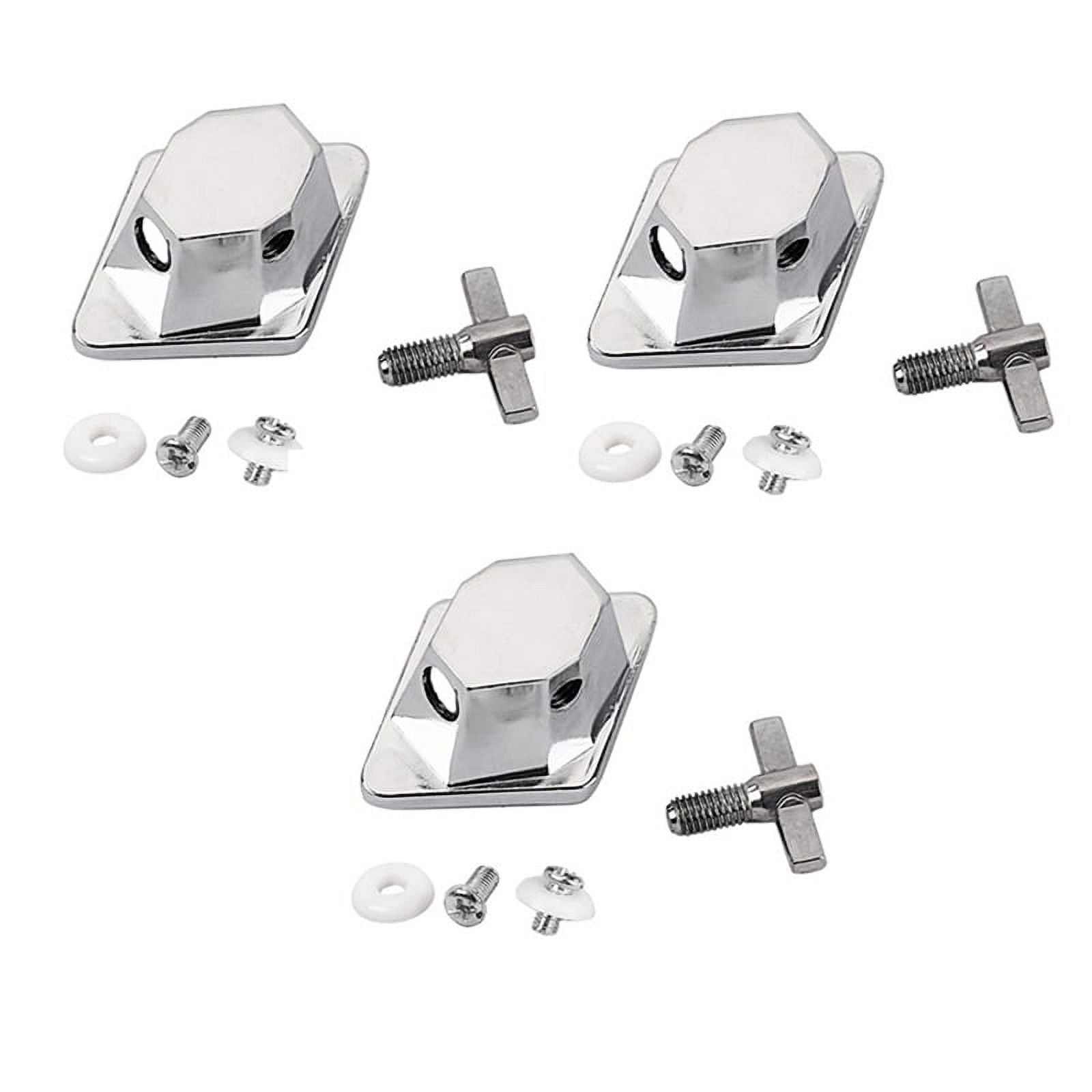 3Pcs Chrome Floor Leg Bracket Connection Base Drum Set Parts ...