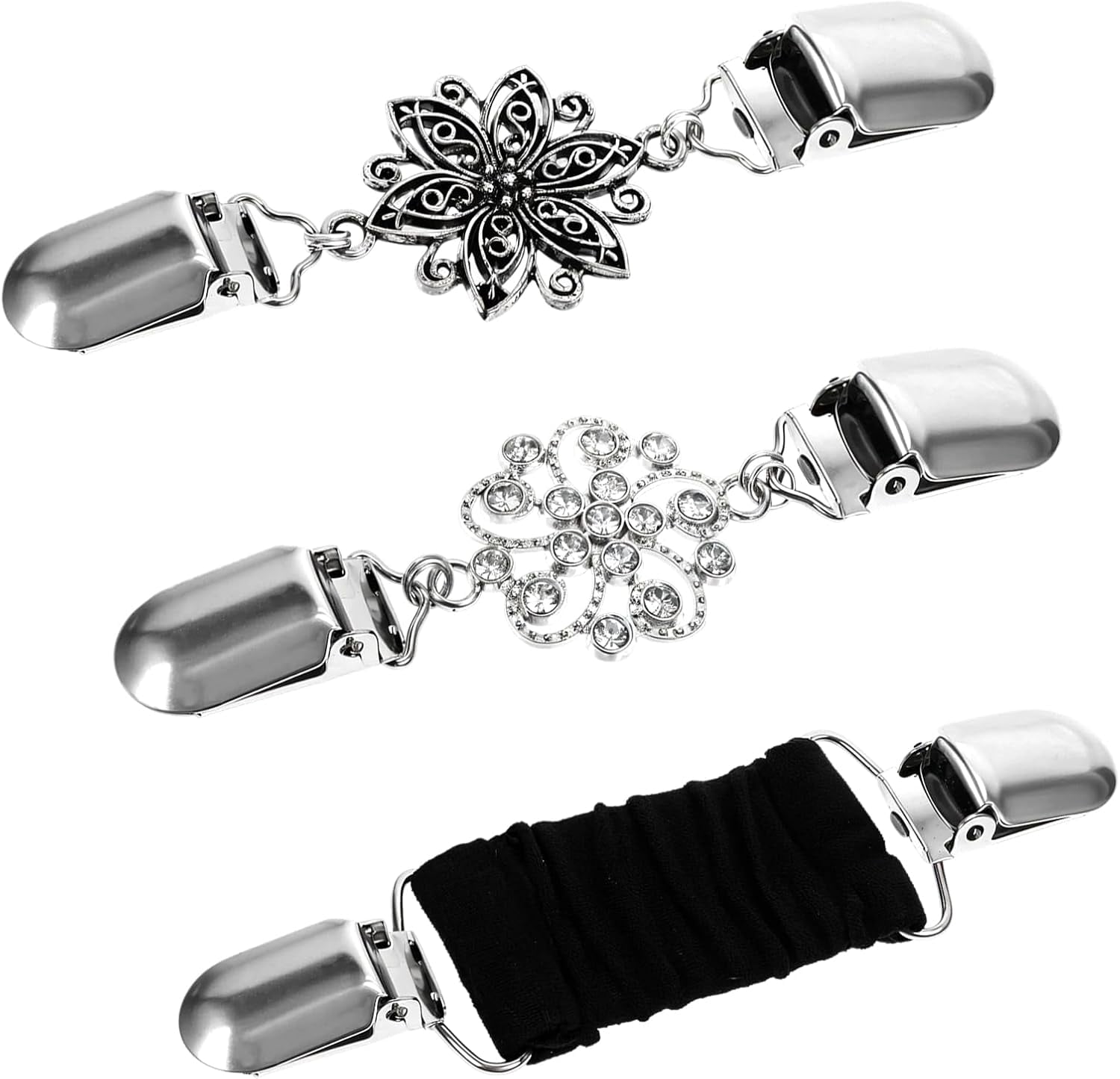 3Pcs Cinch Clips Vintage Sweater Clips Dress Clips Back Cinch Elastic ...