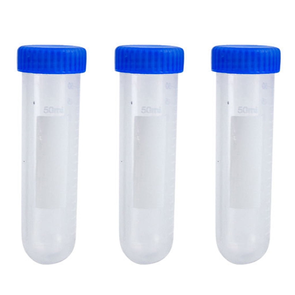 3Pcs Clear 50ml Centrifuge Tubes Set Lab Test Container Graduated ...