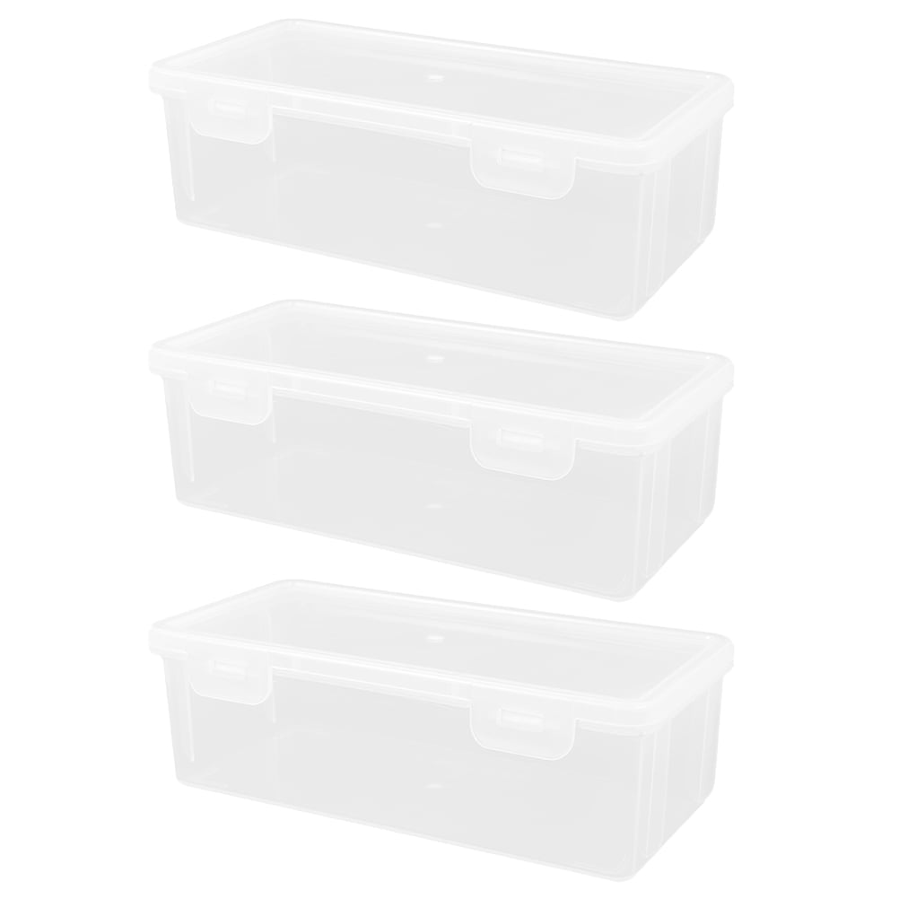 3Pcs Clear Toast Box Bread Box Multi-function Refrigerator Pastry Cake ...