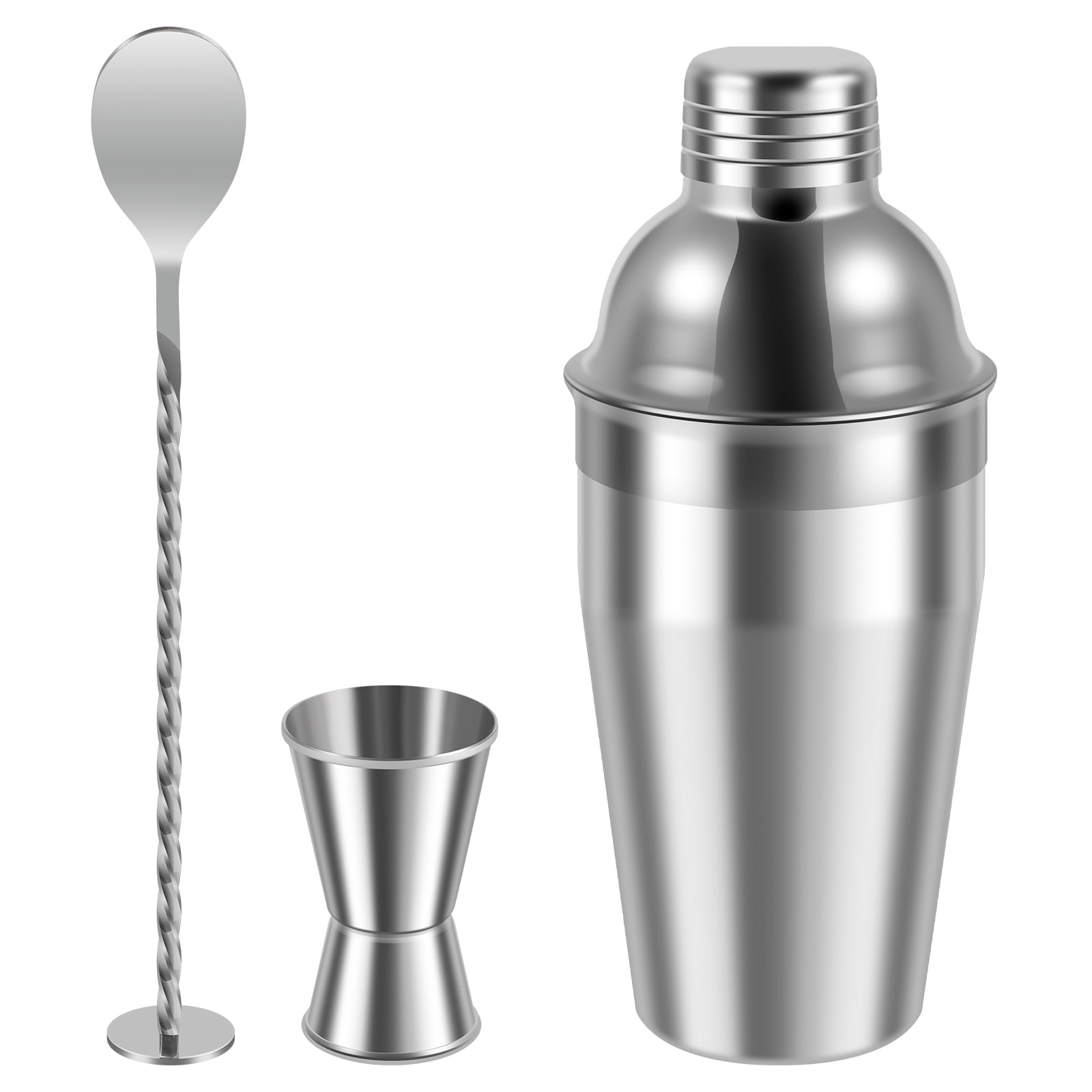 3Pcs Cocktail Shaker Bar Set 25oz Martini Shaker Set with Cocktail ...