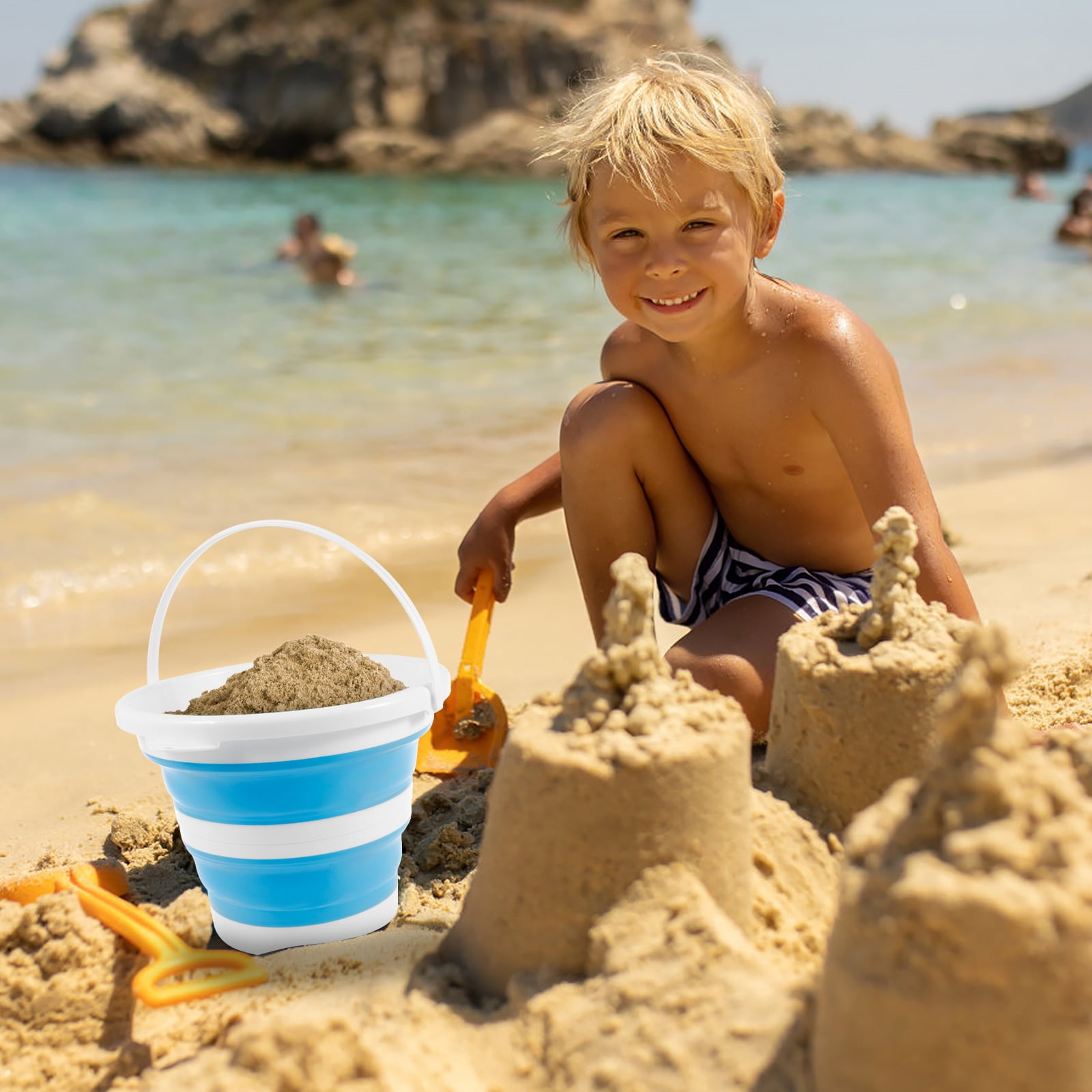 3Pcs Collapsible Bucket 10L Foldable Bucket Portable Foldable Beach ...
