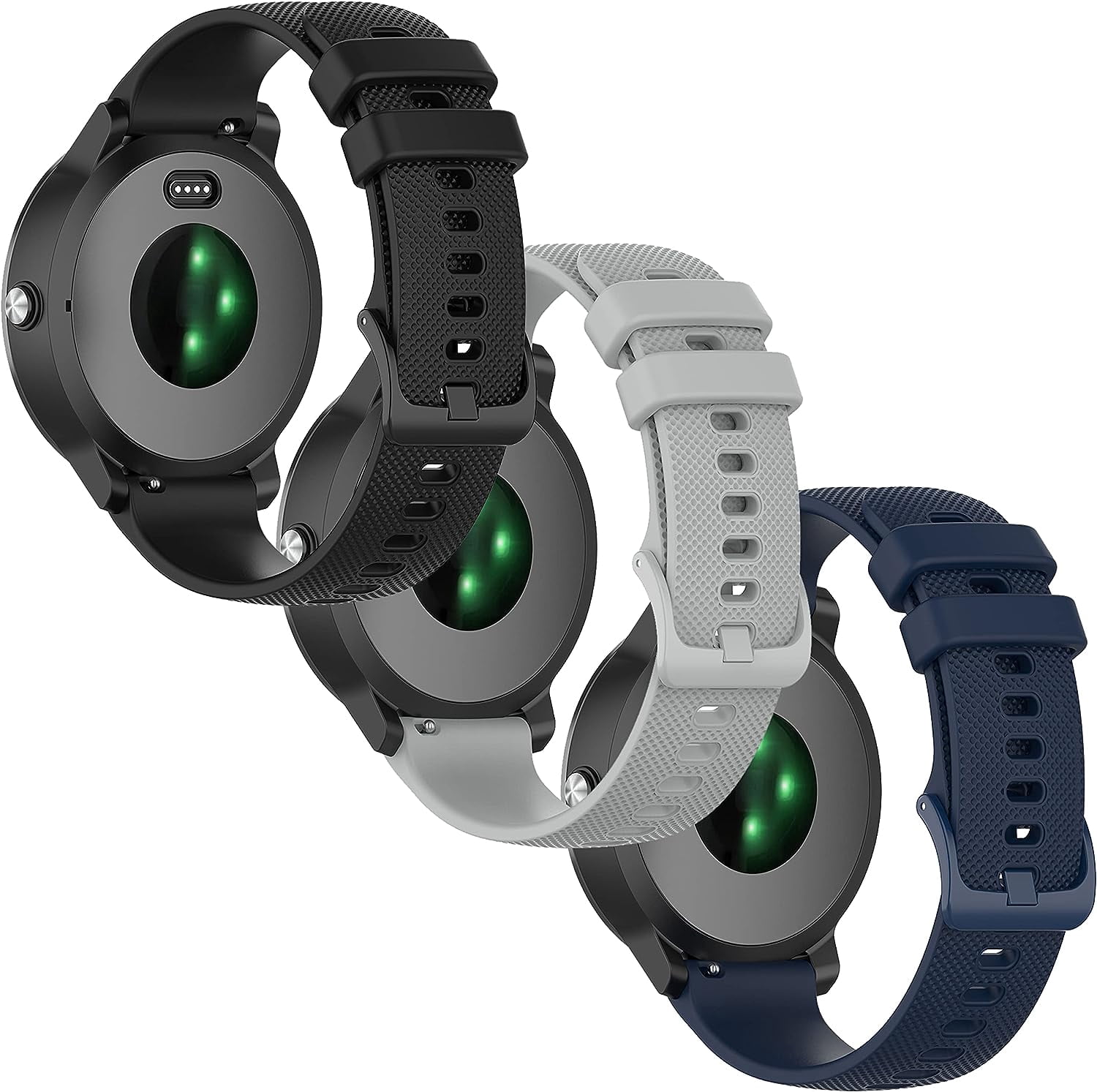 3Pcs Compatible with Vivoactive 3 Watch Bands, 20mm Silicone Band for ...